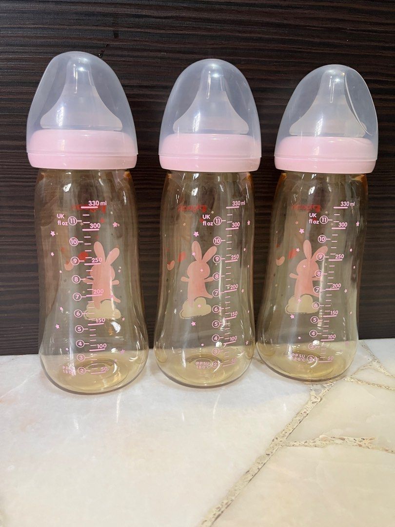 Pigeon PPSU Wide Neck 330 ml bottle, Babies & Kids, Nursing & Feeding, Breastfeeding & Bottle ...