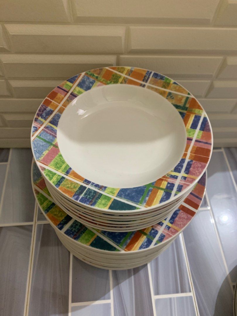 Pinggan makan dan pinggan lauk, Furniture & Home Living, Kitchenware ...