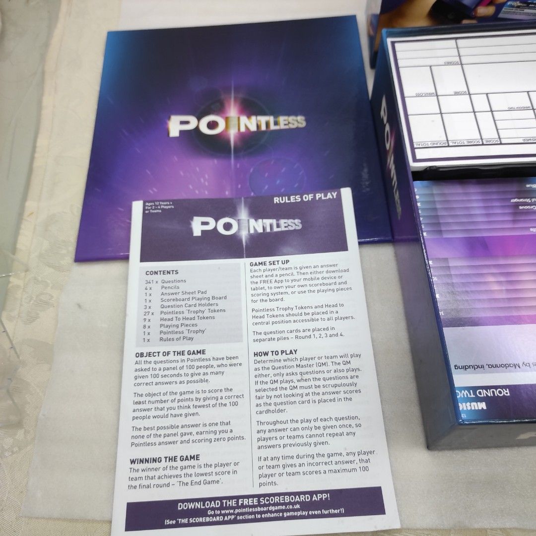 Pointless Board Game from UK 695 *M4, Hobbies & Toys, Toys & Games on ...