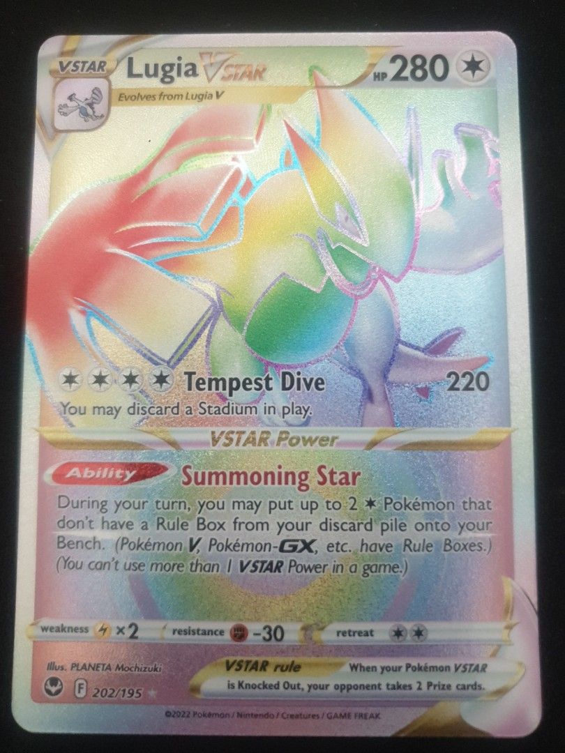 Pokemon TCG - Rainbow Lugia VMAX, Hobbies & Toys, Toys & Games on Carousell