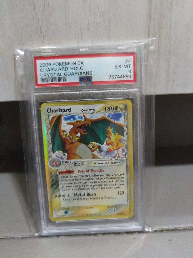 Pokemon TCG Charizard Crystal Guardians Holo 2006 PSA 6, Hobbies & Toys ...
