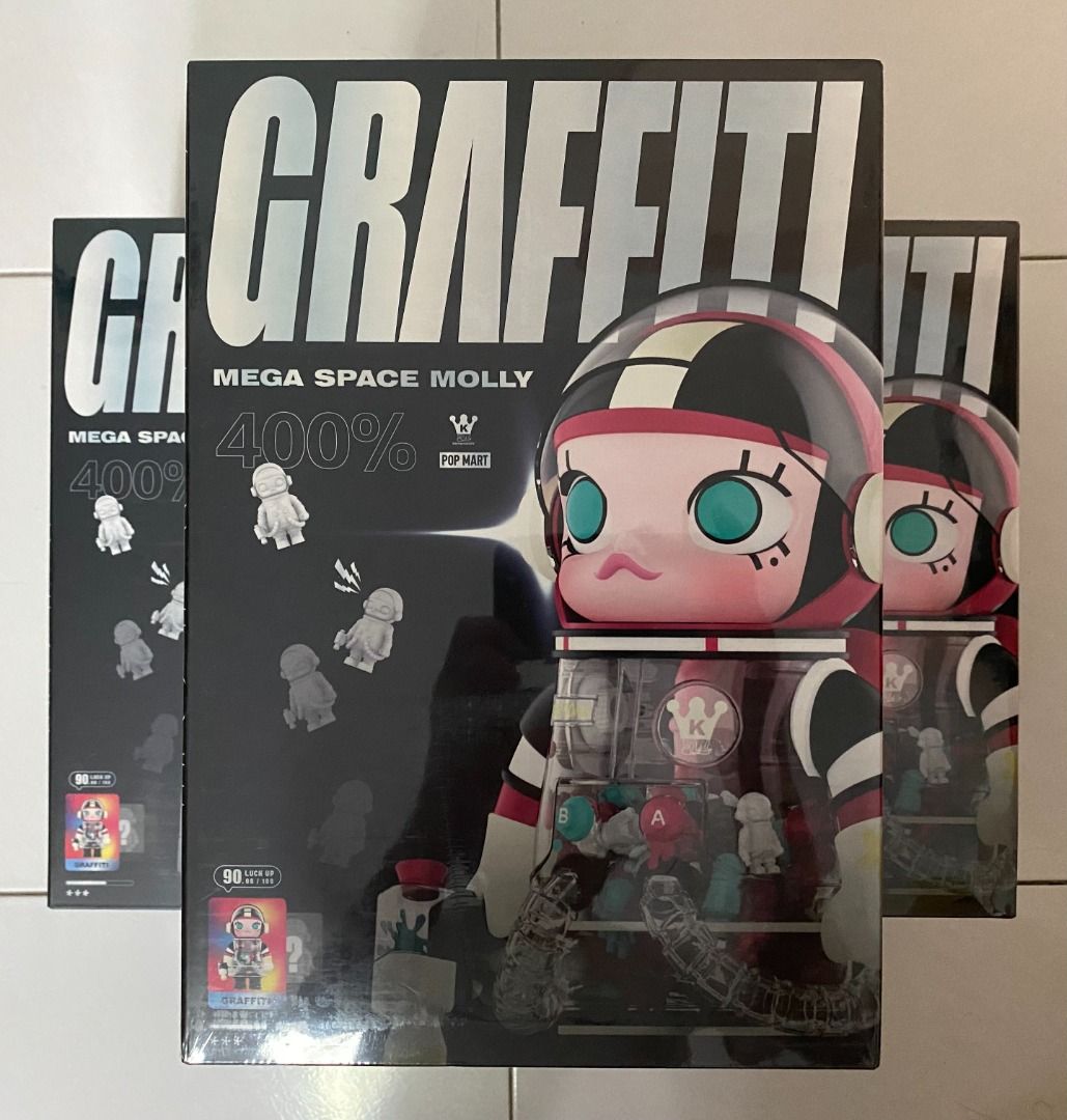 Popmart Mega Space Molly Graffiti 5th Anniversary 400%, Hobbies & Toys ...