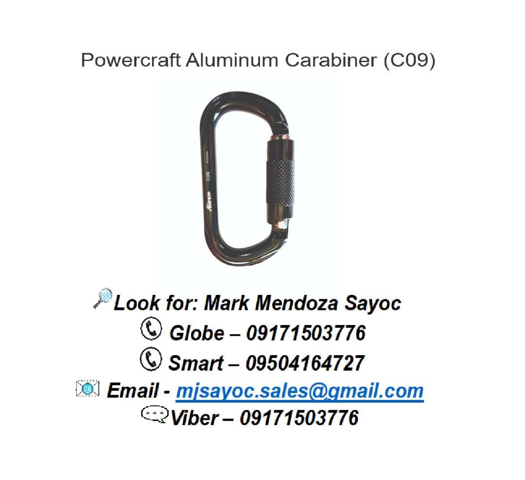 Powercraft Aluminum Carabiner (C09), Commercial & Industrial ...