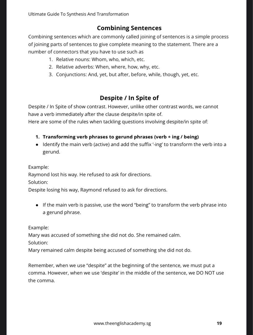 PSLE English Compositions | Notes Model Essays | Creative Writing ...