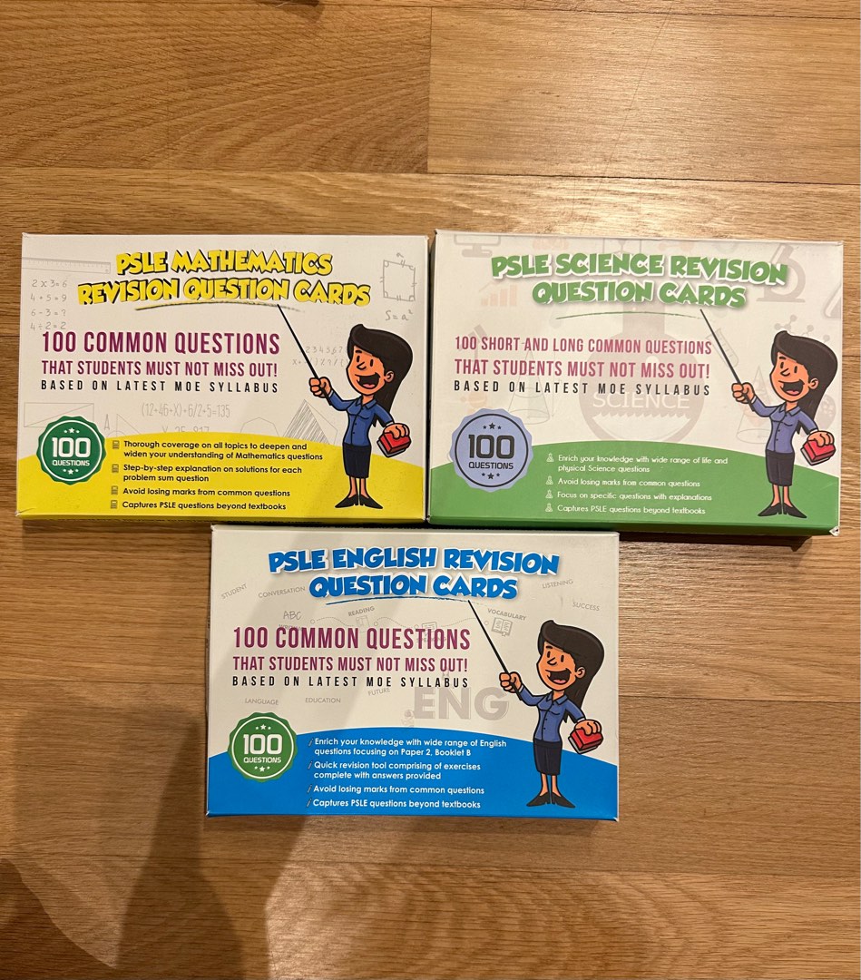 PSLE Revision Question Cards (English, Math, Science), Everything Else ...