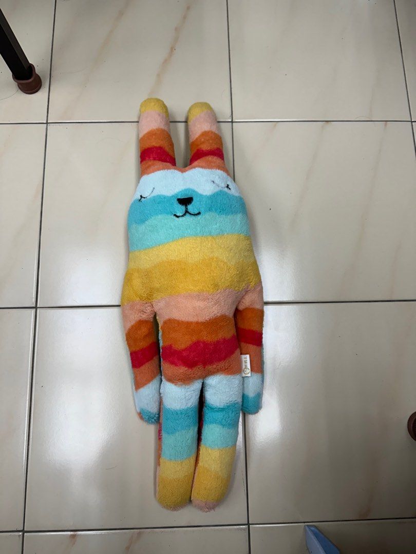 Rainbow Rabbit plushie, Hobbies & Toys, Toys & Games on Carousell