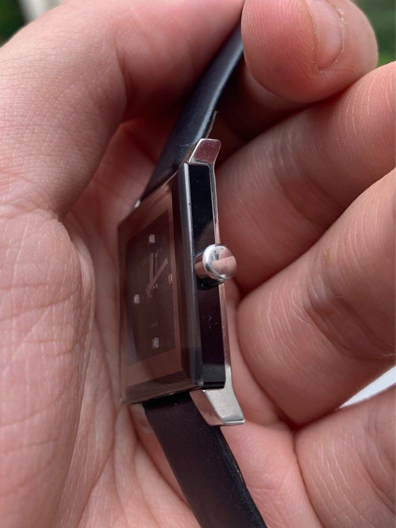(Rare) Century watch square case with mirror sides black dial, Women's ...