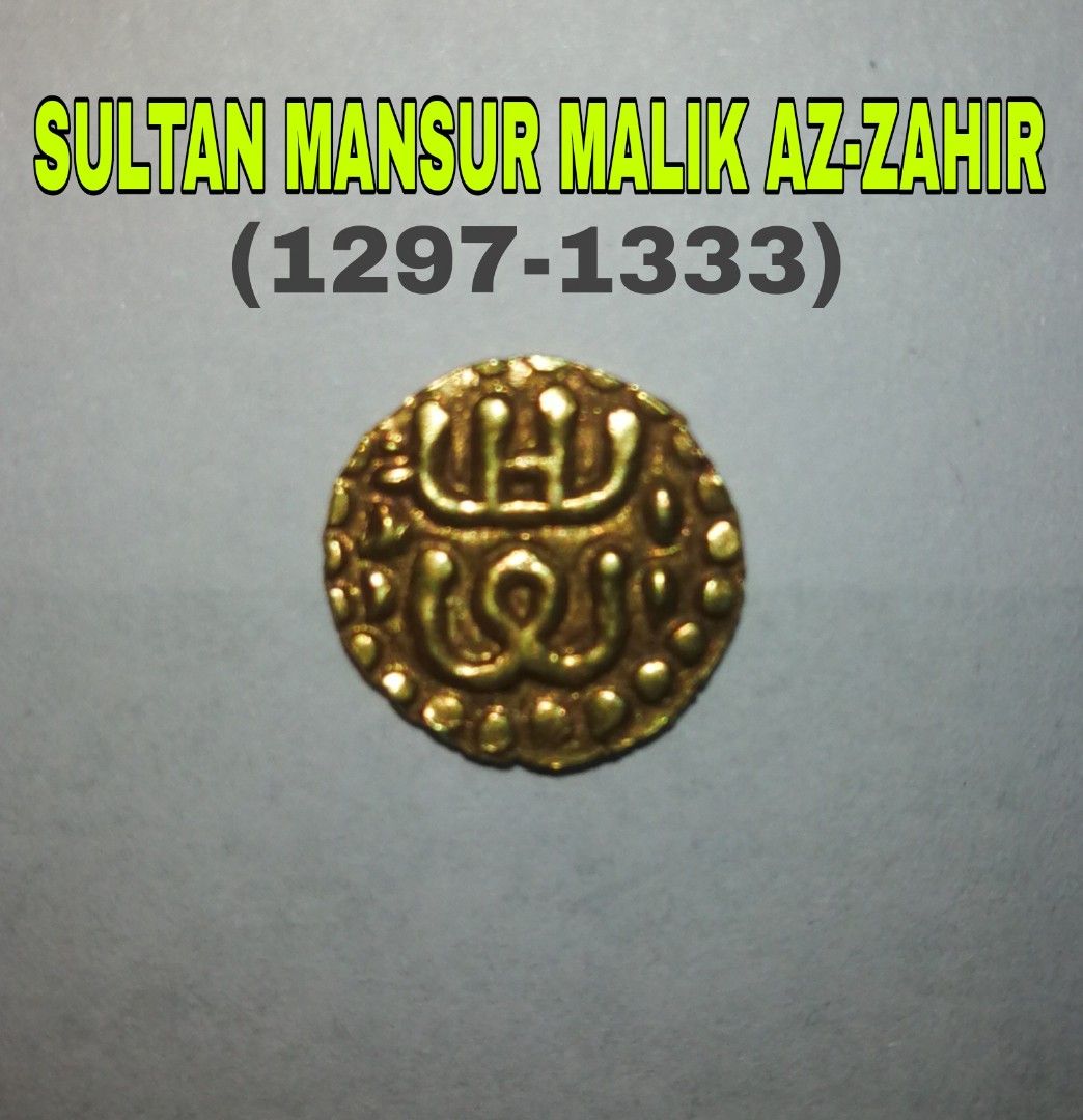 RARE KUPANG EMAS Sultan Mansur Malik Az-Zahir (1297-1333) Kesultanan ...