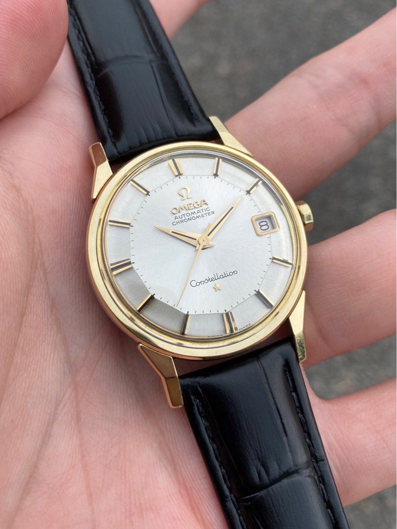Rare Omega Constellation Gold Pie Pan Dog-Legged Lugs - Ref. 168.005 Two-Tone Date - Cal. 561 ...
