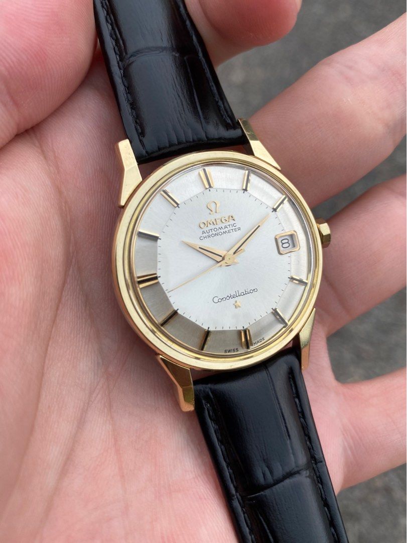 Rare Omega Constellation Gold Pie Pan Dog-Legged Lugs - Ref. 168.005 Two-Tone Date - Cal. 561 ...