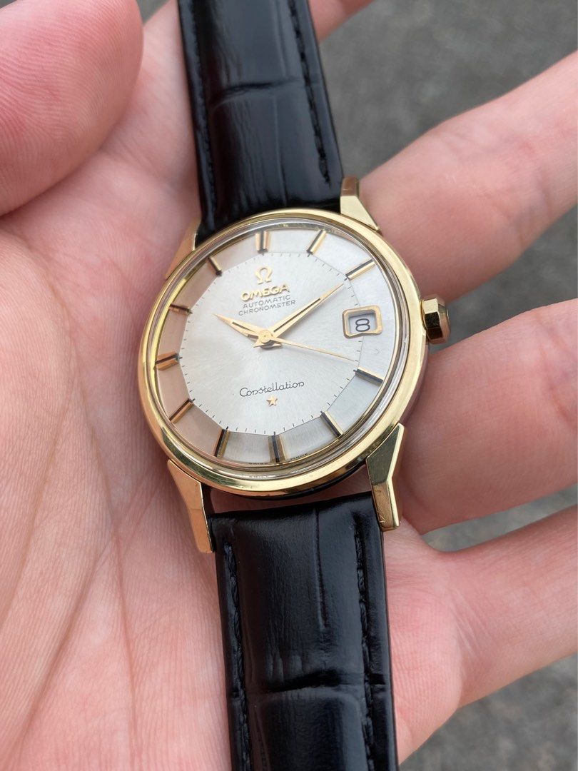Rare Omega Constellation Gold Pie Pan Dog-Legged Lugs - Ref. 168.005 Two-Tone Date - Cal. 561 ...