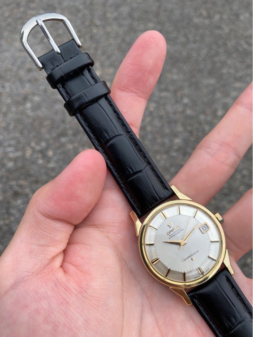 Rare Omega Constellation Gold Pie Pan Dog-Legged Lugs - Ref. 168.005 Two-Tone Date - Cal. 561 ...