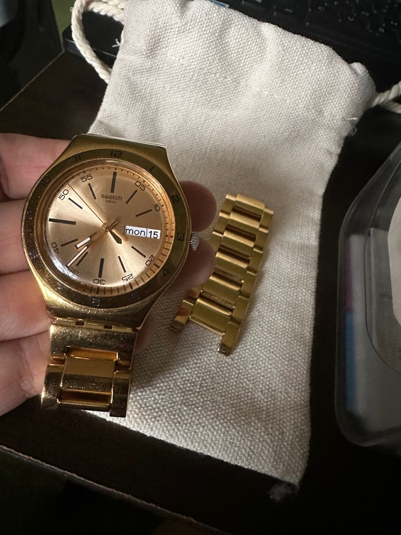 Sale - Authentic Swatch Gold watch, Women's Fashion, Watches ...