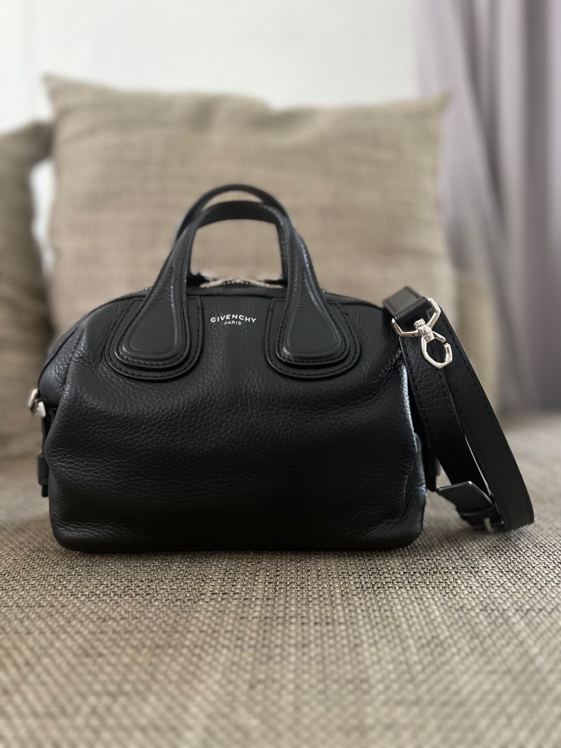 SALE! Authentic Givenchy Micro Nightingale Grained Calfskin Black with ...