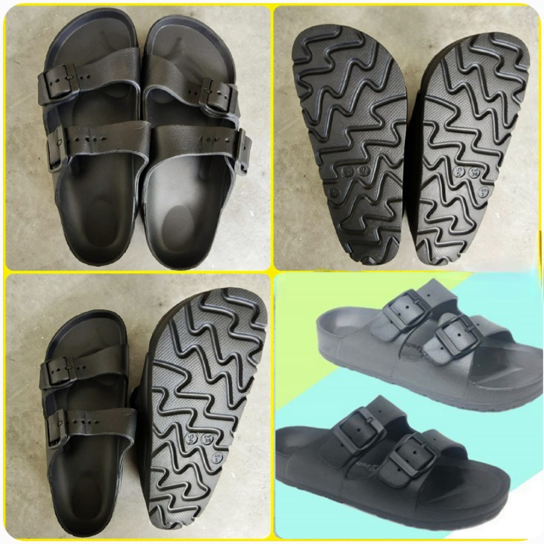 Sandal Adjustable Buckle Black High Sole - EUR 36 / US5 / UK3, Women's Fashion, Footwear ...