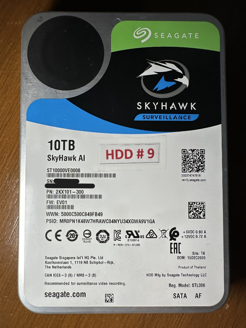 Seagate 10TB SkyHawk AI Surveillance Hard Disk, Computers & Tech, Parts ...
