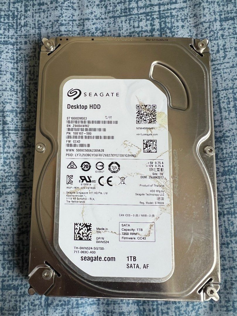 Seagate desktop HDD 1TB, Computers & Tech, Parts & Accessories ...