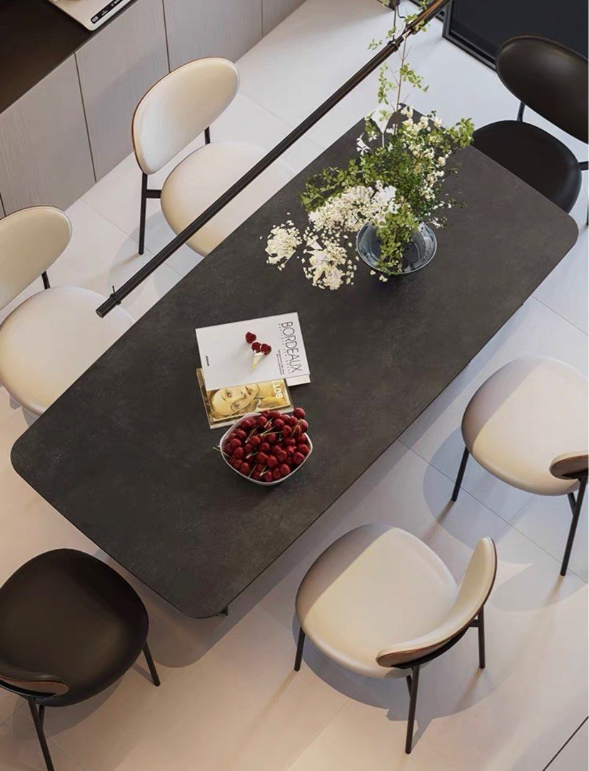 SELTZER Modern Sintered Stone Dining Table, Furniture & Home Living ...