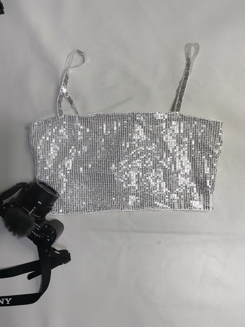 Shein Silver Top, Women's Fashion, Tops, Others Tops on Carousell