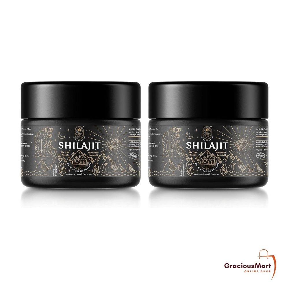 Shilajit Resin with Fulvic Acid & Trace Minerals, Original Siberian ...