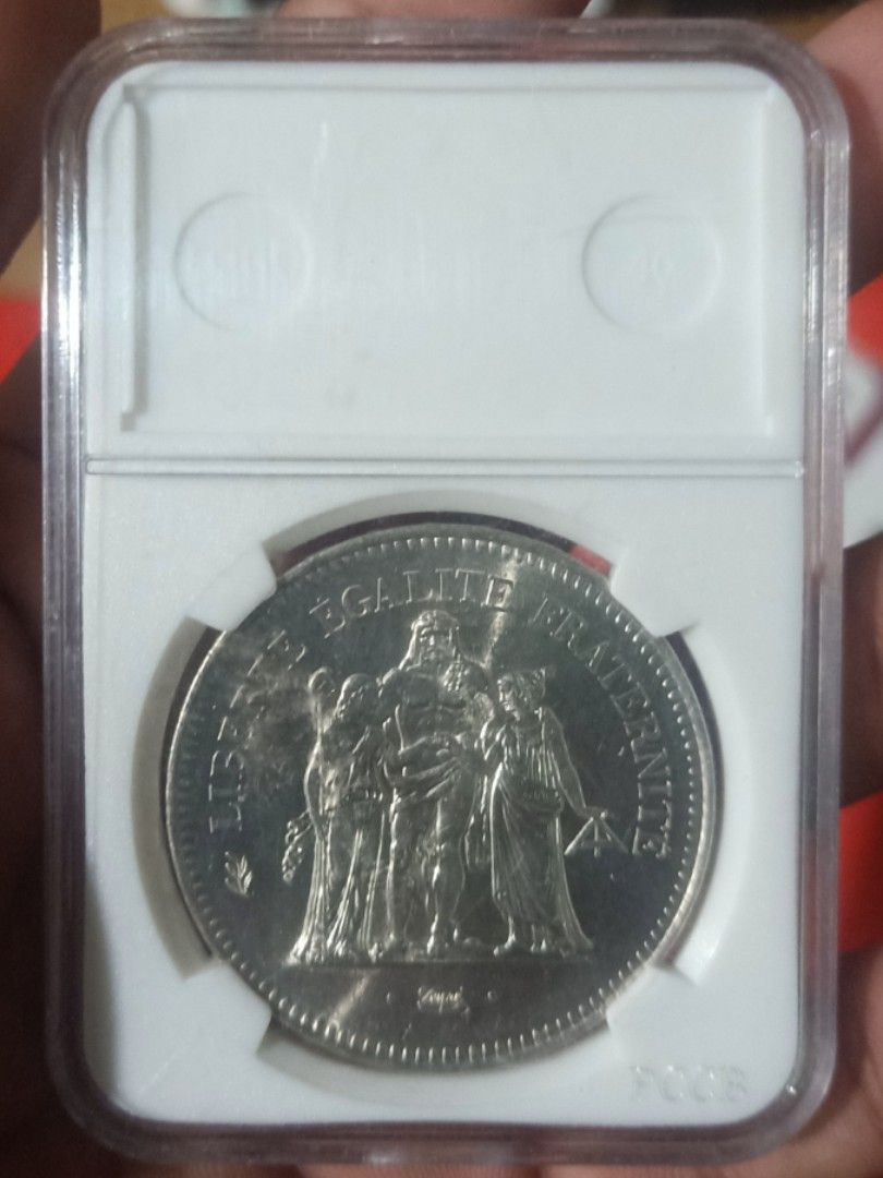 Silver Big Coin 50franc, Hobbies & Toys, Memorabilia & Collectibles ...