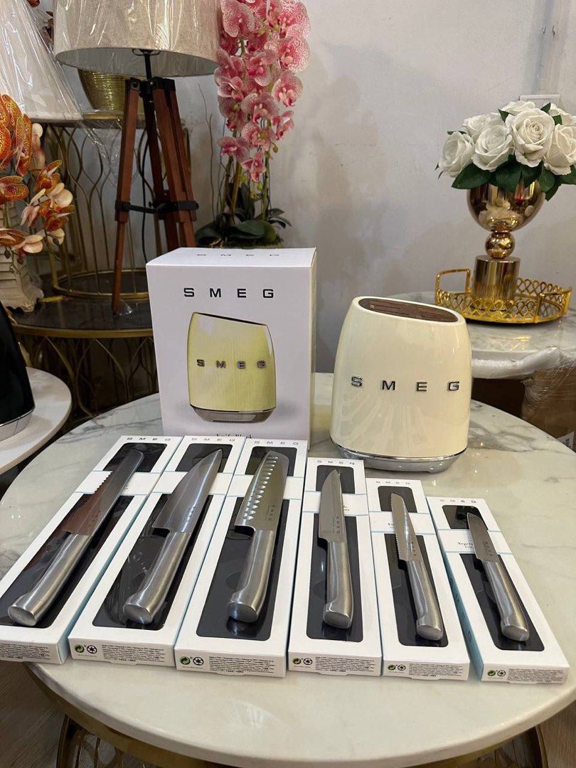 Smeg Knife Set, Furniture & Home Living, Kitchenware & Tableware ...
