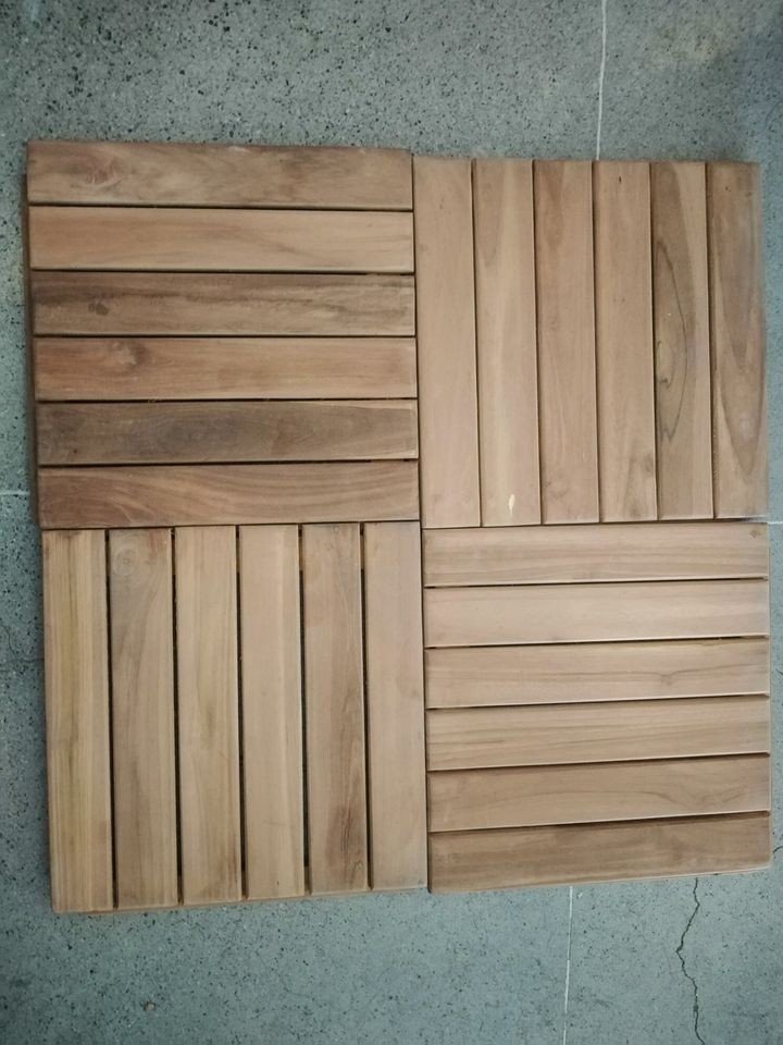 Solid Teak Wood Teak Tiles 30x30x2cm (Sold per tile)*, Furniture & Home ...