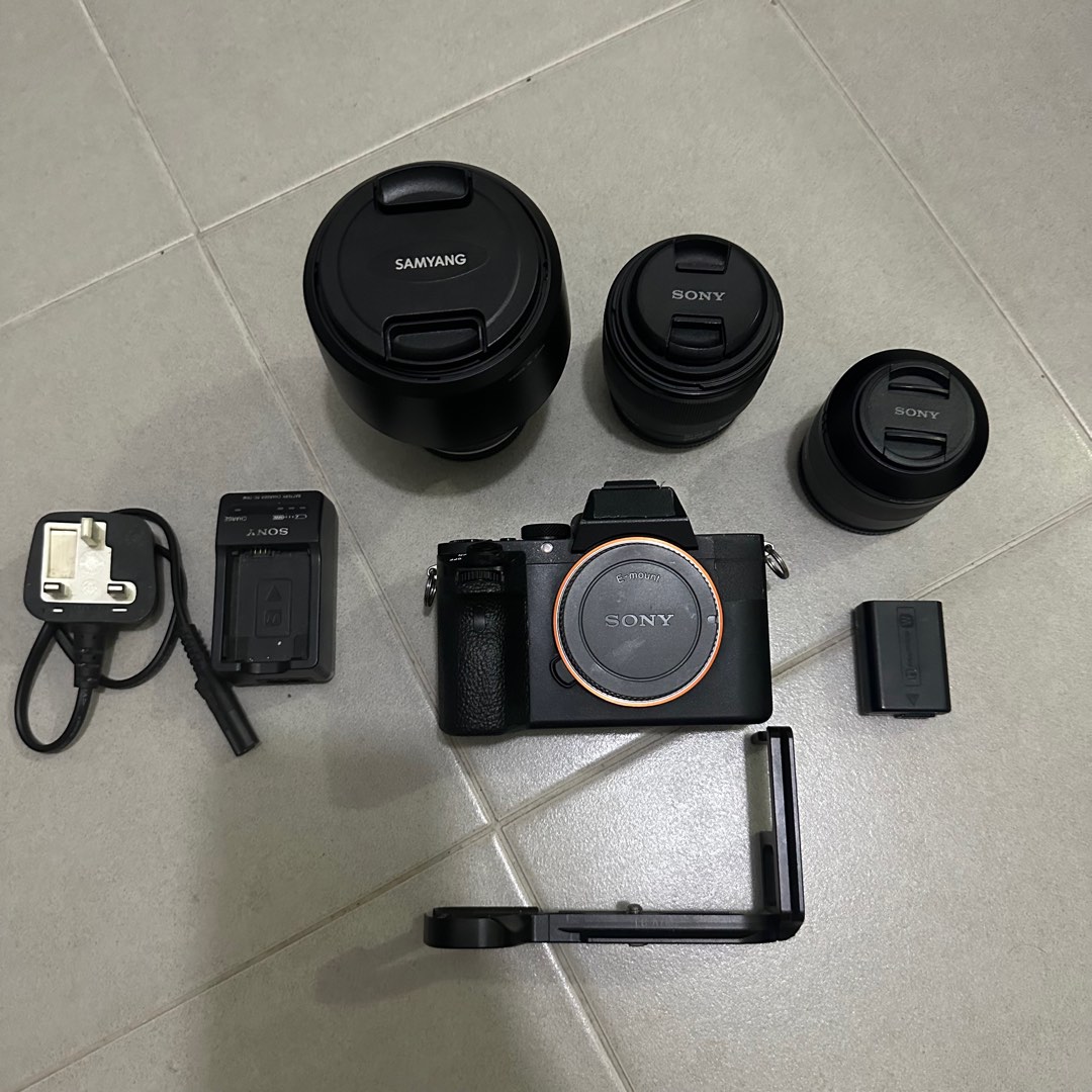 Sony A7ii with 3 lenses, Photography, Cameras on Carousell