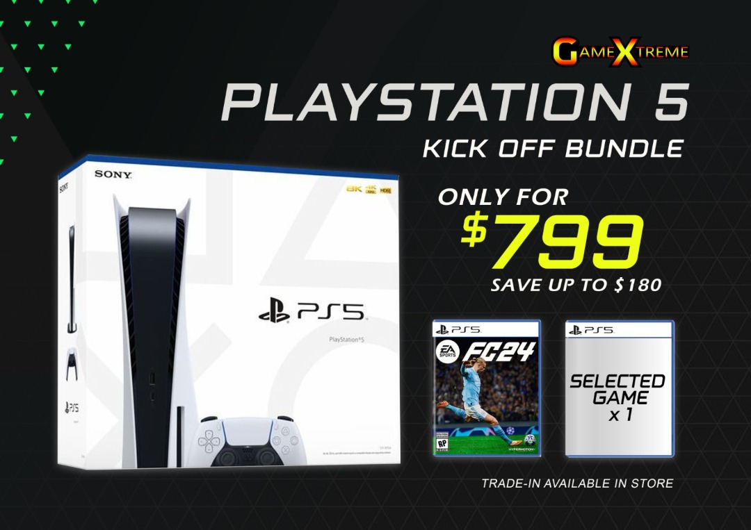 Sony PS5 Disc Edition with EA SPORTS FC 24 bundle Trade in promotion (Free one selected game ...