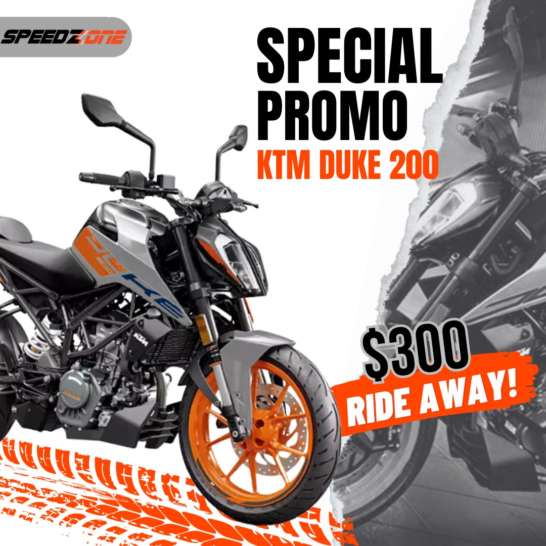 Special Promo $300 Ride Away for KTM Duke 200 ABS - New 2B Motorcycle ...