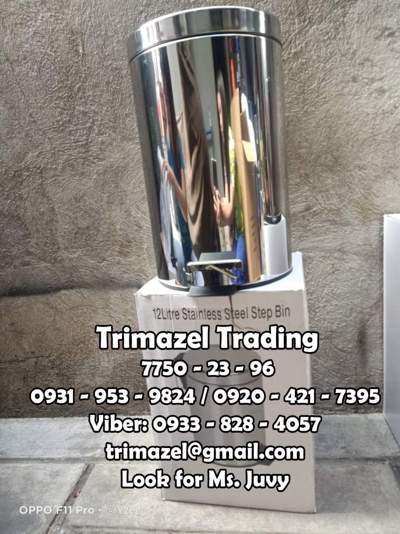 STAINLESS TRASH BIN, Furniture & Home Living, Cleaning & Homecare ...