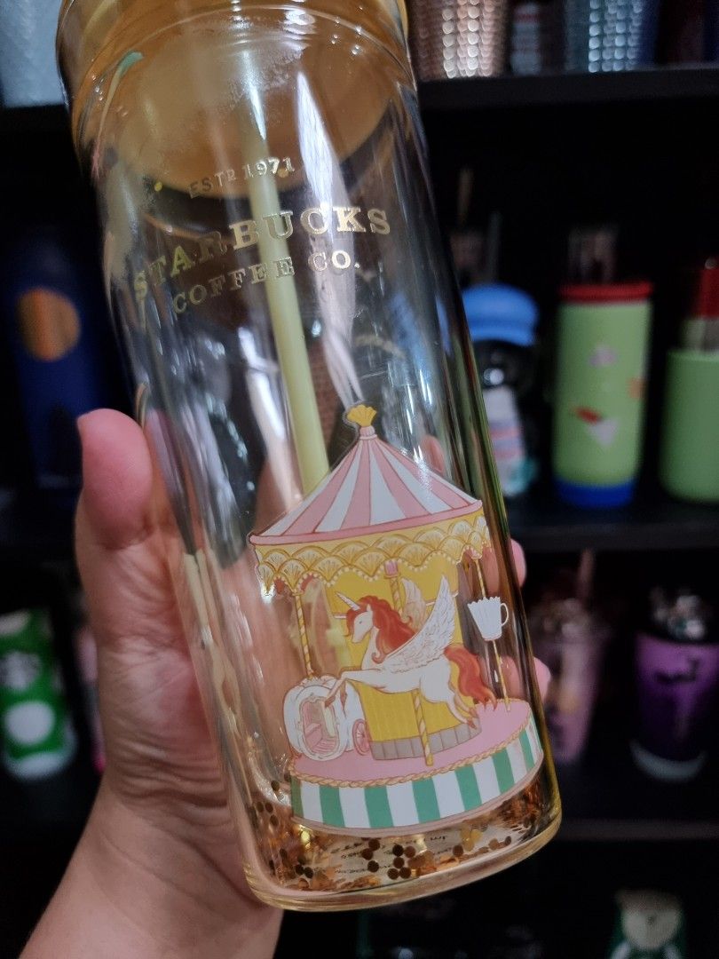 Starbucks carousel glass cup limited edition, Kitchen & Appliances di ...