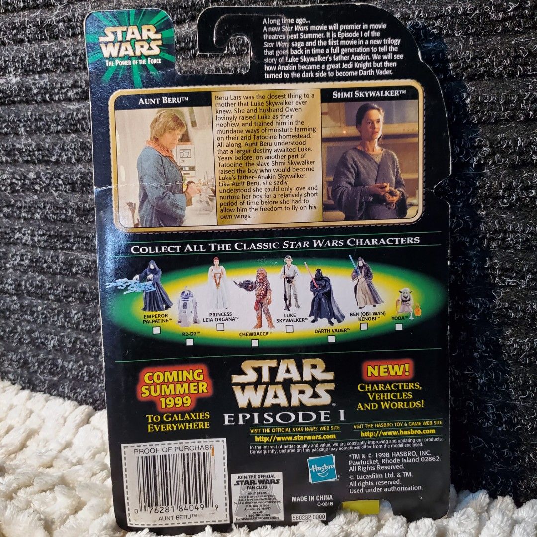 Starwars the power of the force AUNT BERU Action Figure, Hobbies & Toys ...