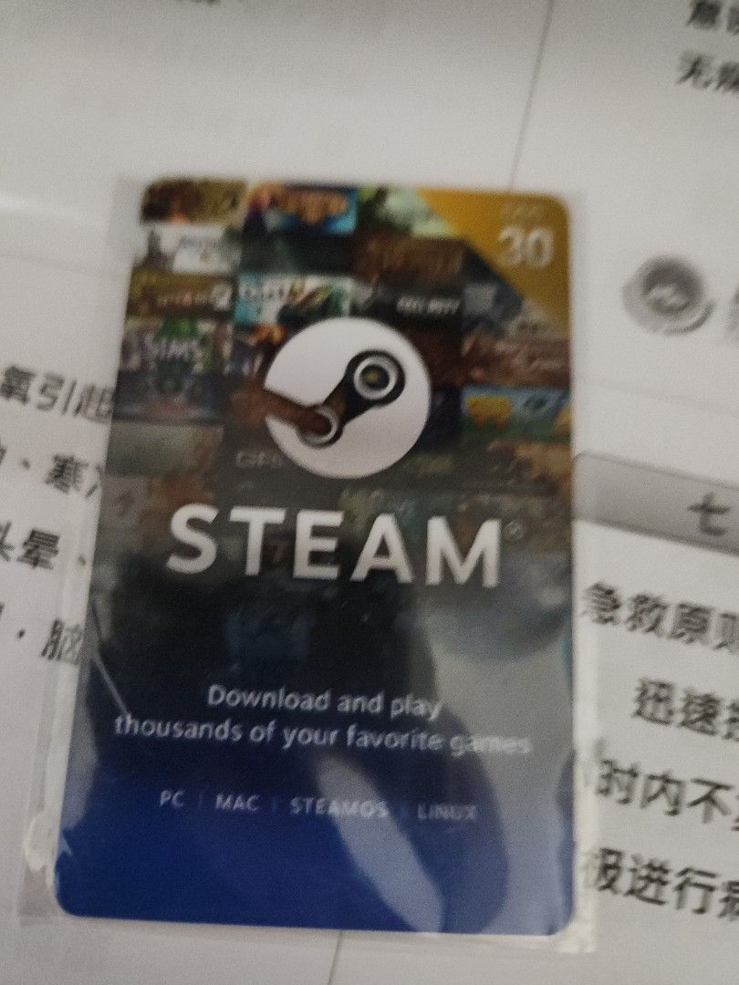 Steam top up card, Video Gaming, Gaming Accessories, Game Gift Cards ...