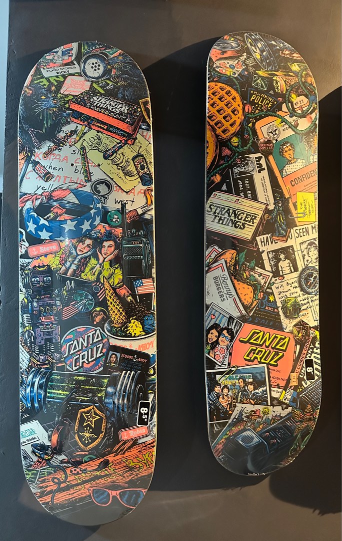 Supreme Santa Cruz Stranger Things Travis Scott Skateboard Deck, Sports ...