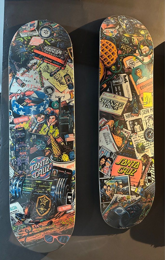 Supreme Santa Cruz Stranger Things Travis Scott Skateboard Deck, Sports ...