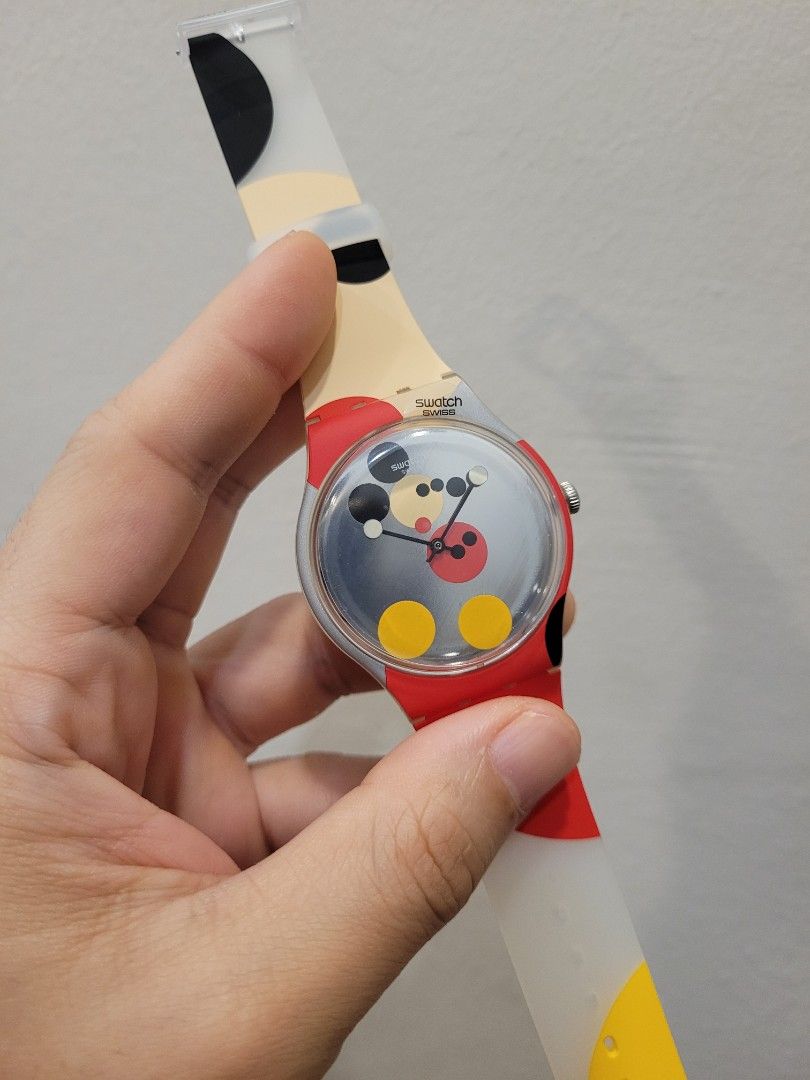 Swatch Mirror Spot Mickey, Luxury, Watches on Carousell