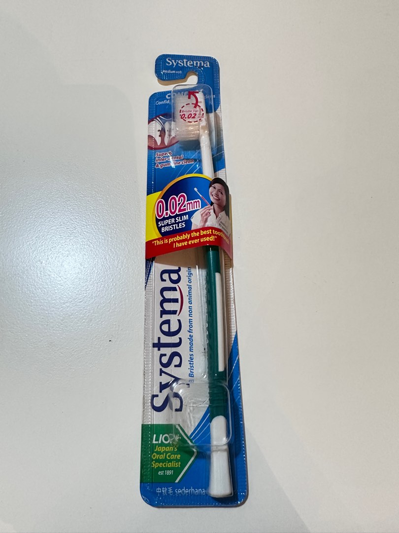 Systema Medium Soft 0.02mm Super Slim Bristles Toothbrush, Beauty ...