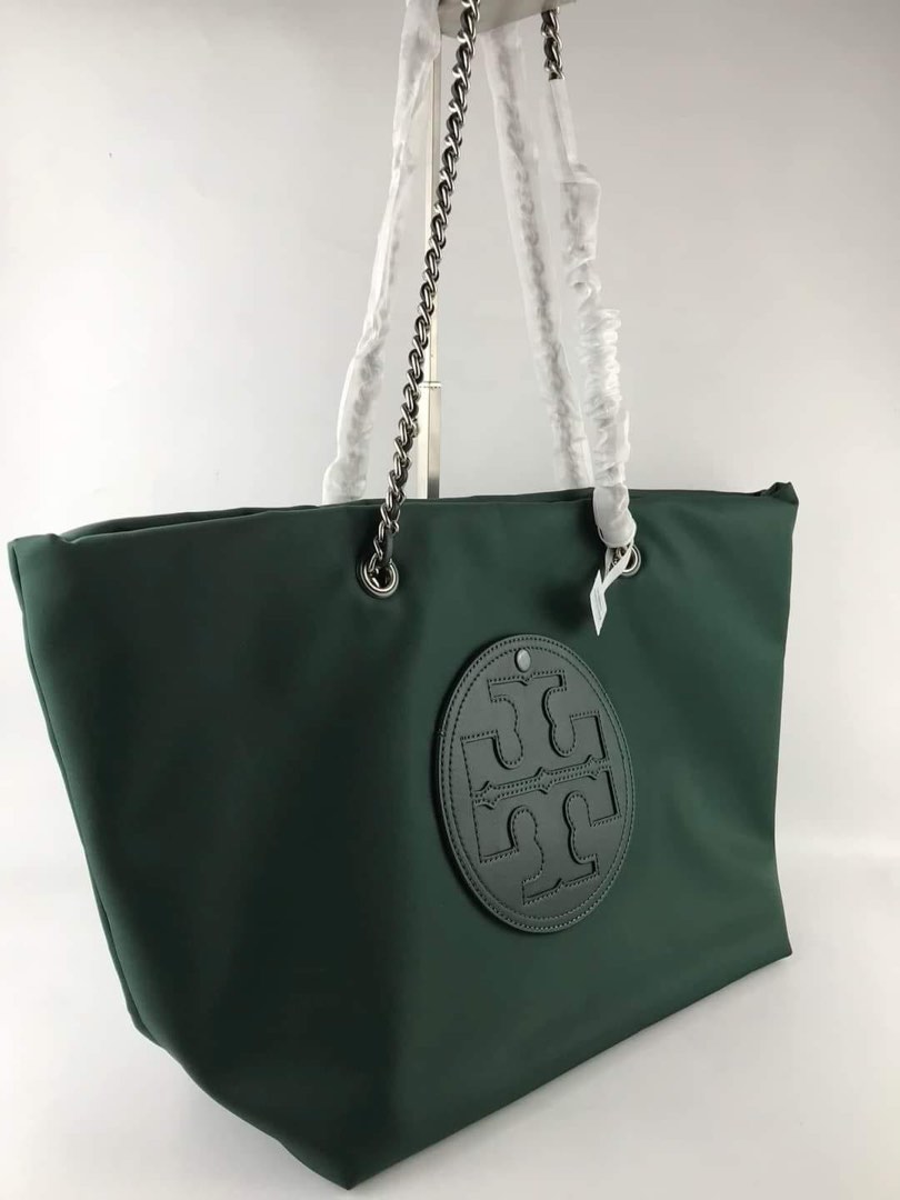 TB Chain Ella Nylon Tote, Women's Fashion, Bags & Wallets, Tote Bags on ...