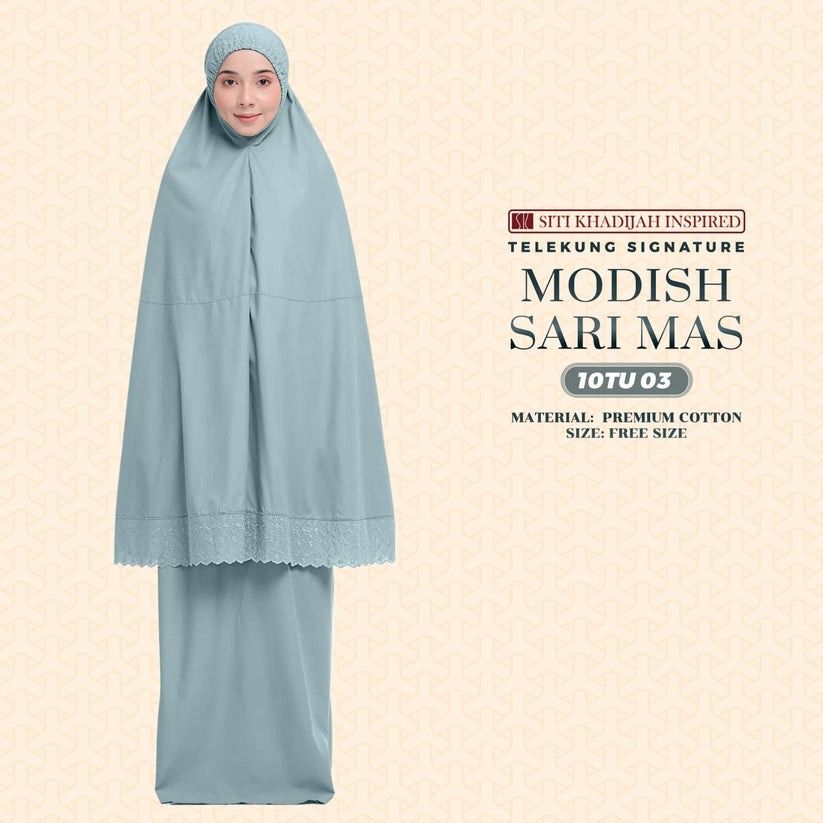 Telekung Siti Khadijah Signature Sari Mas Collection - Free Wovenbag., Women's Fashion, Muslimah ...