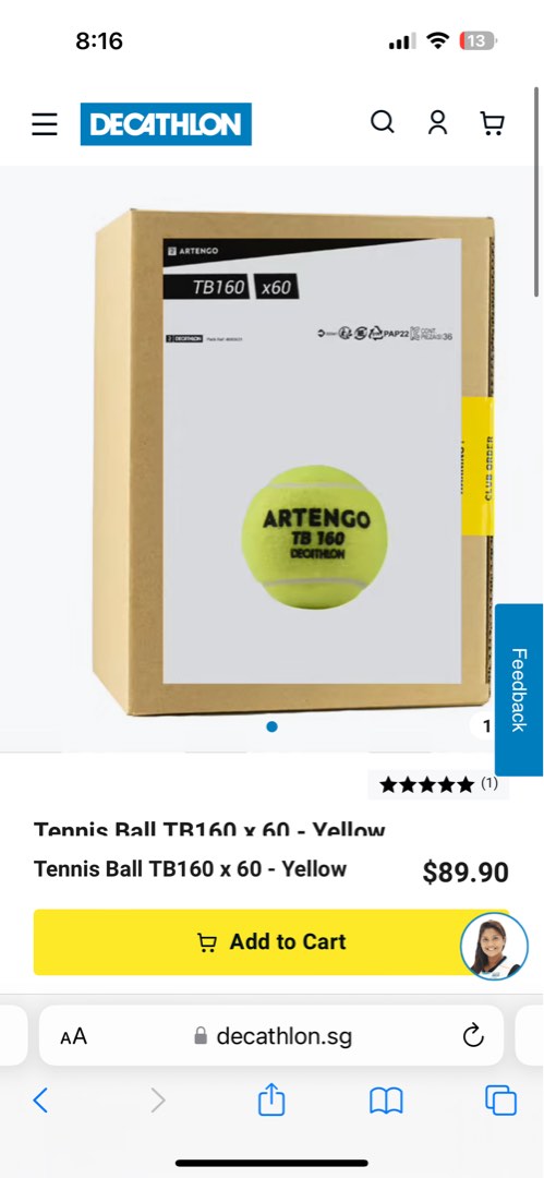 Tennis Balls Decathlon, Sports Equipment, Sports & Games, Racket & Ball Sports on Carousell