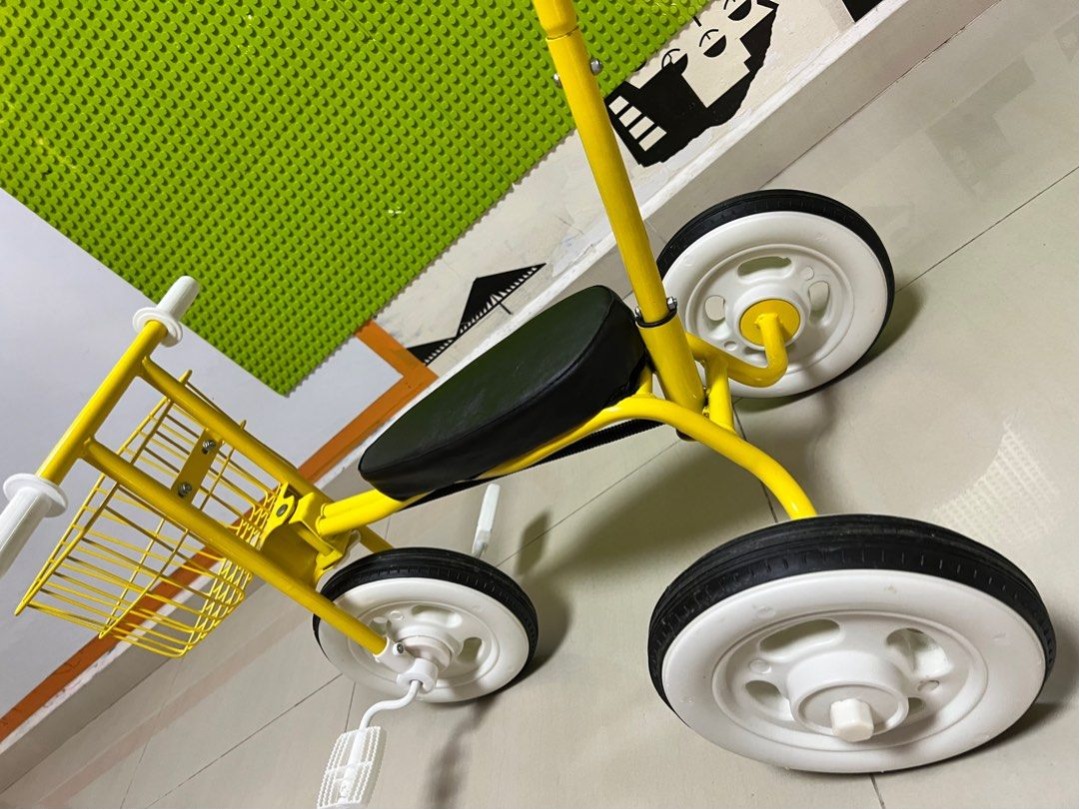 Toddler Tricycle (Yellow cycle with basket in the front), Babies & Kids ...