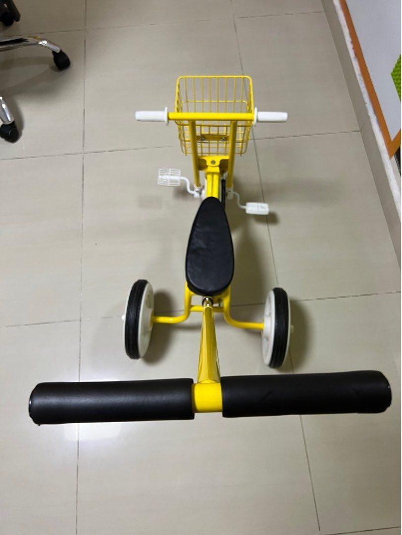 Toddler Tricycle (Yellow cycle with basket in the front), Babies & Kids ...