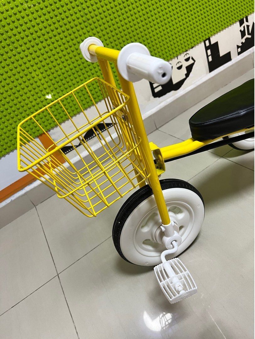 Toddler Tricycle (Yellow cycle with basket in the front), Babies & Kids ...