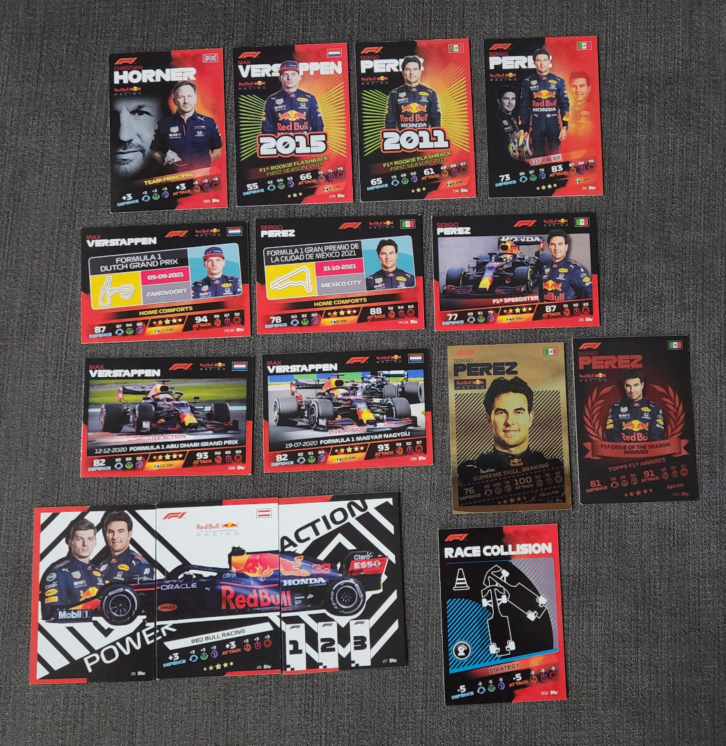 Topps F1 Turbo Attax 2021 Red Bull Cards Set, Hobbies & Toys ...