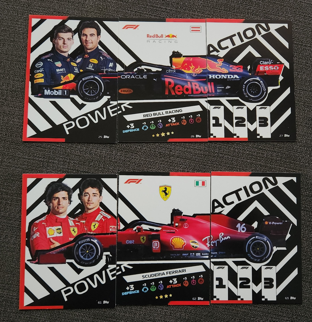Topps F1 Turbo Attax 2021 Red Bull Racing and Scuderia Ferrari Cars ...