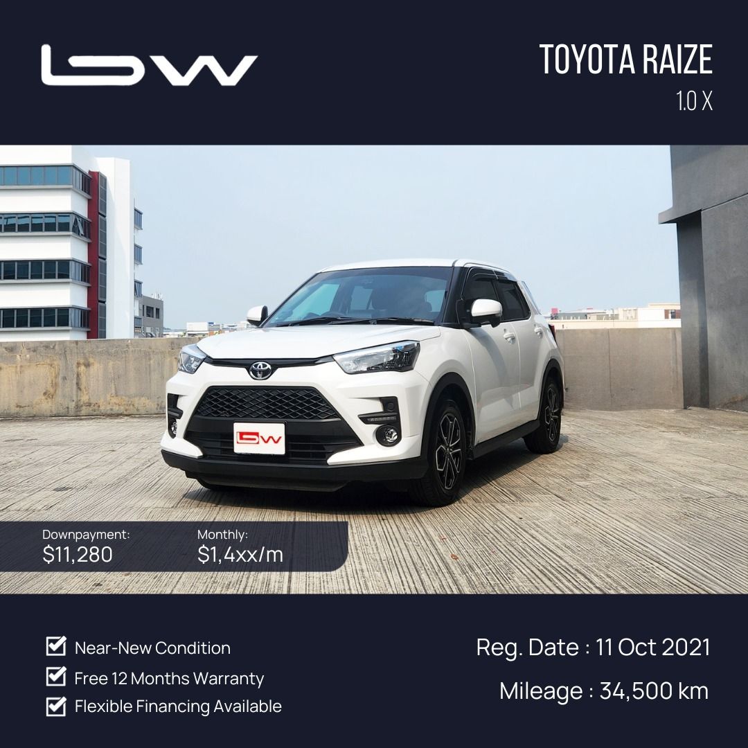 Toyota Raize 1.0 X (A), Cars, Used Cars on Carousell