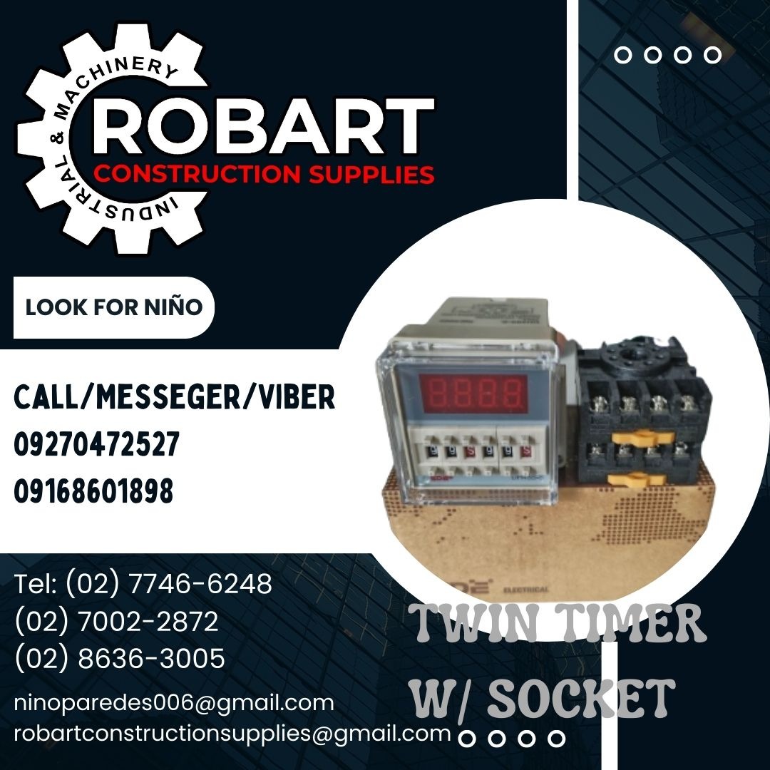 TWIN TIMER WITH SOCKET, Commercial & Industrial, Construction Tools ...