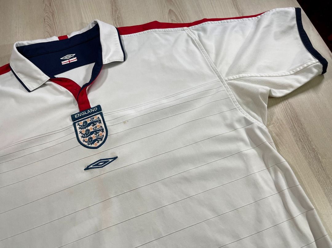 Umbro 2003 England Reversible Home Jersey #DE Used, Men's Fashion, Tops ...