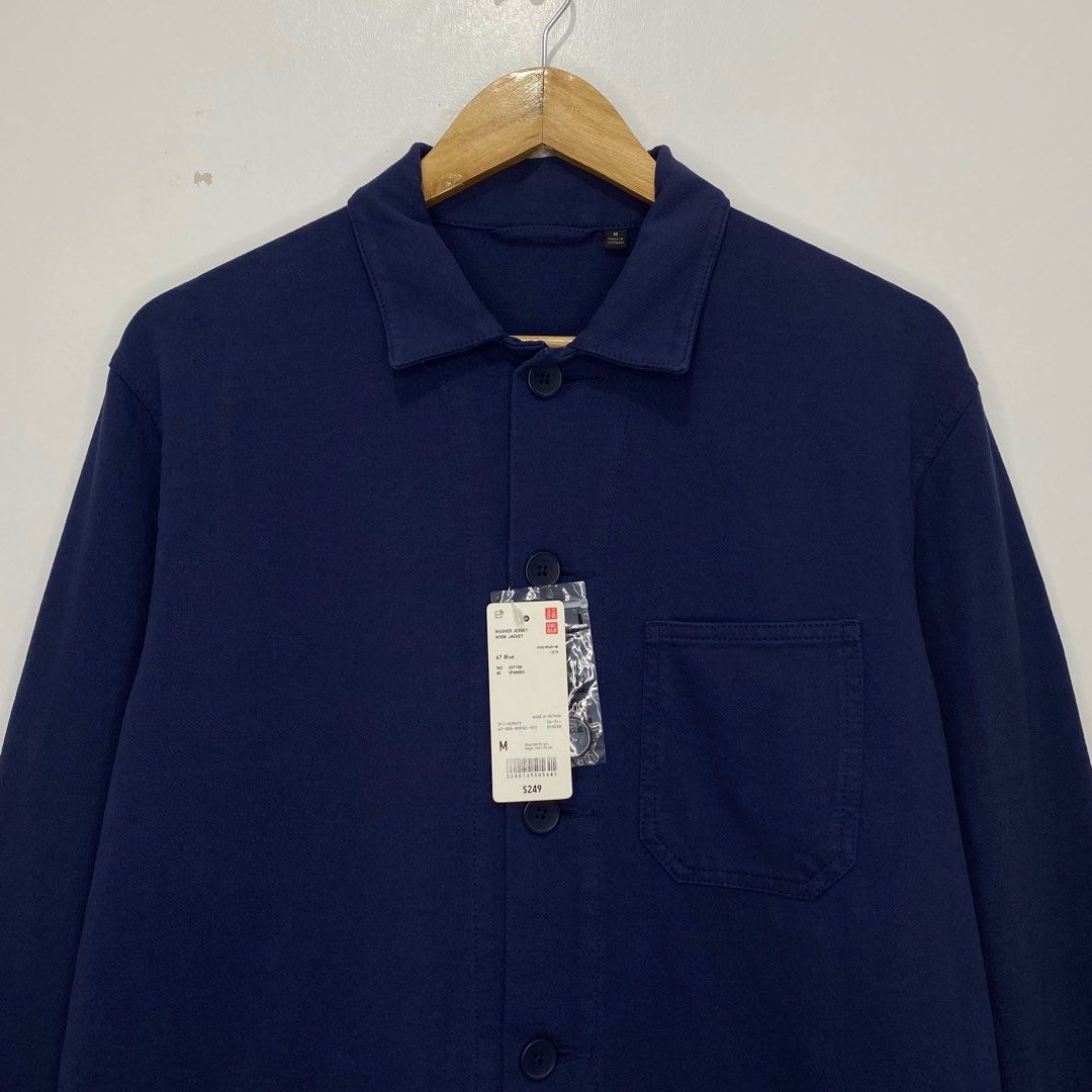 Uniqlo Washed Jersey Work Jacket, Men's Fashion, Coats, Jackets and ...